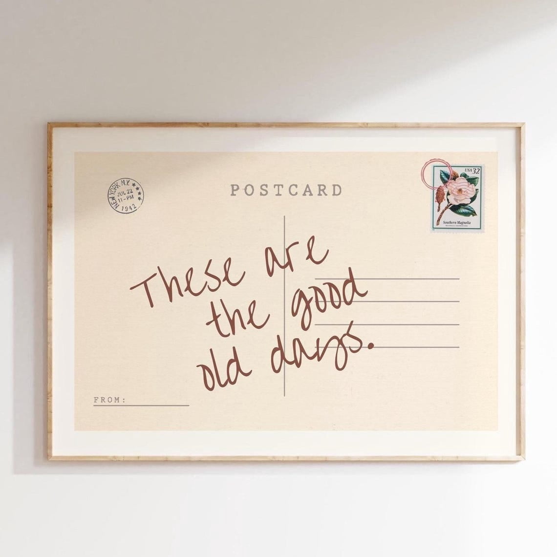 Kna Prints - These Are The Good Old Days Print Vintage Post Card Poster ...