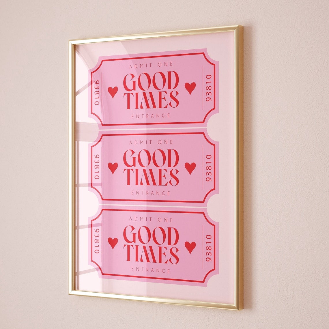 Kna Prints - Good Times Ticket Bar Cart Art Cocktail Poster Preppy Y2K ...