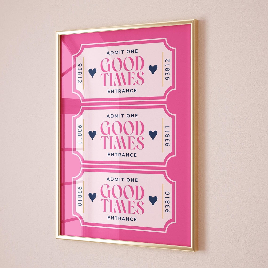 Kna Prints - Good Times Ticket Poster, Bar Cart Art Cocktail Print ...