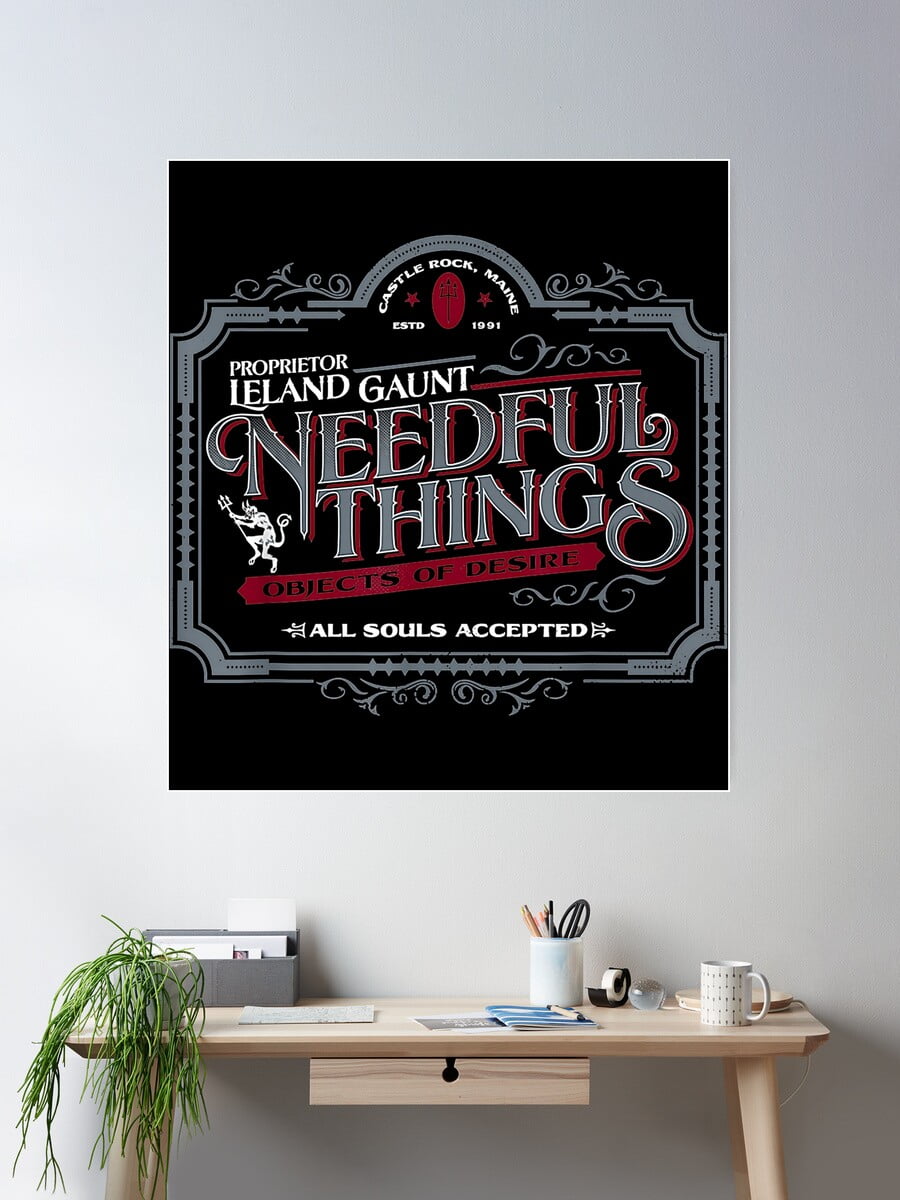 Kna Prints - Gothic Horror Graphic Logo - Needful Things Devil Poster ...