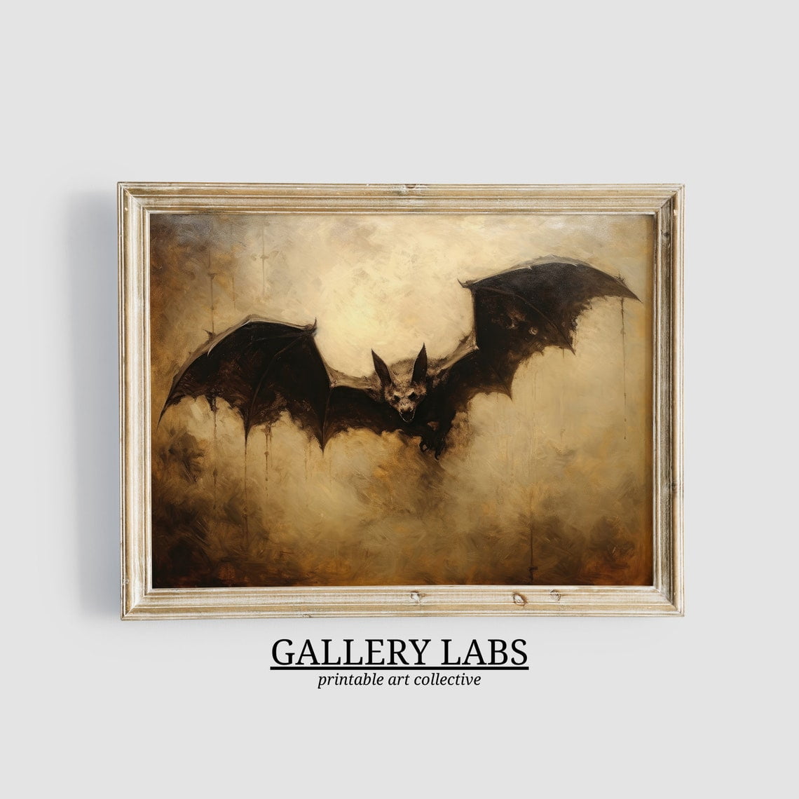 Kna Prints - Gothic Painting Bat Gift Able Dark Academia Decor Vampire ...