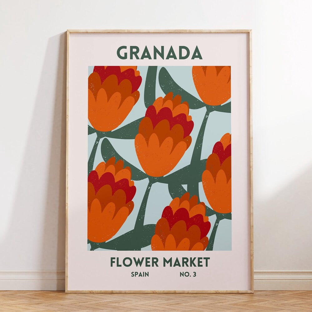 Kna Prints - Granada Print Granada Spain Poster Spain Flower Market ...