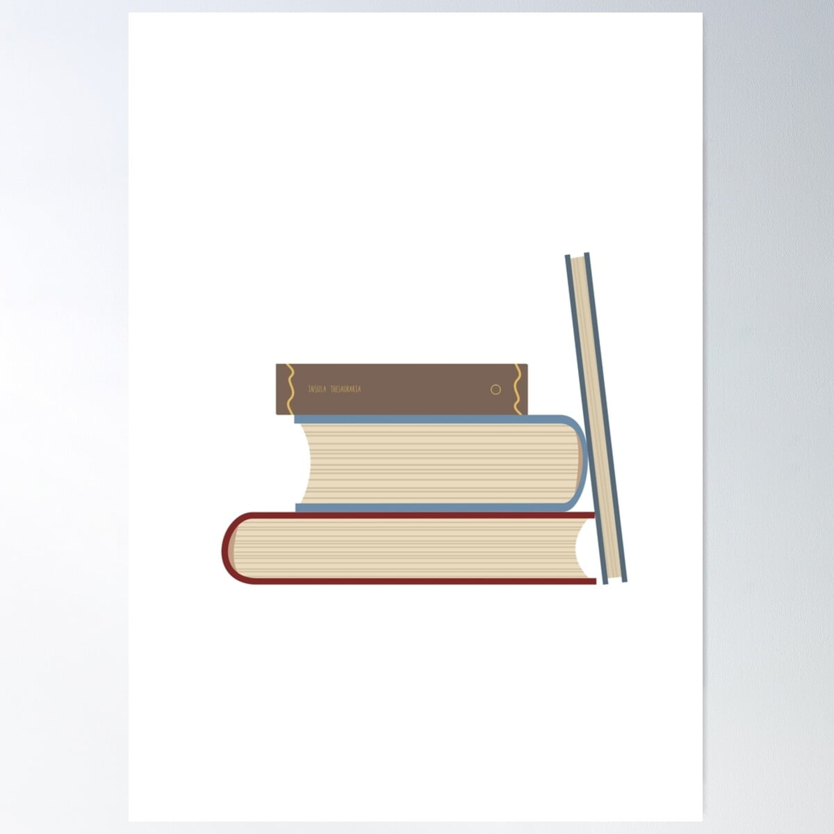 Kna Prints - Graphic Books Pile Poster, UNFRAMED-8x12 - Walmart.com