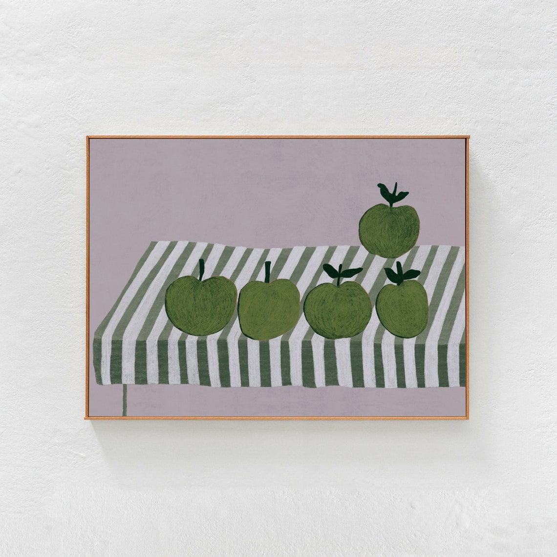 Kna Prints - Green Apples, Still Life Painting Art, Contemporary ...