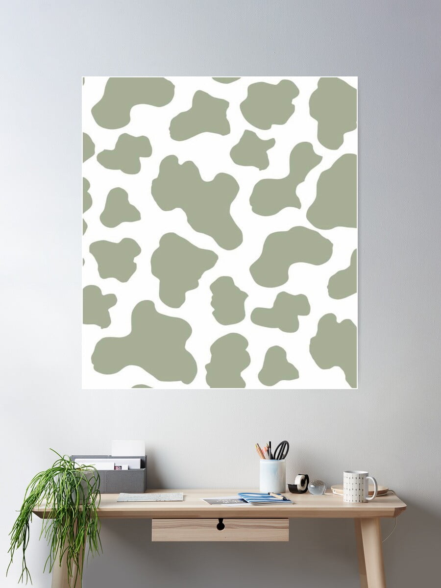 Kna Prints - Green Cow Print Poster, UNFRAMED-12x18 - Walmart.com