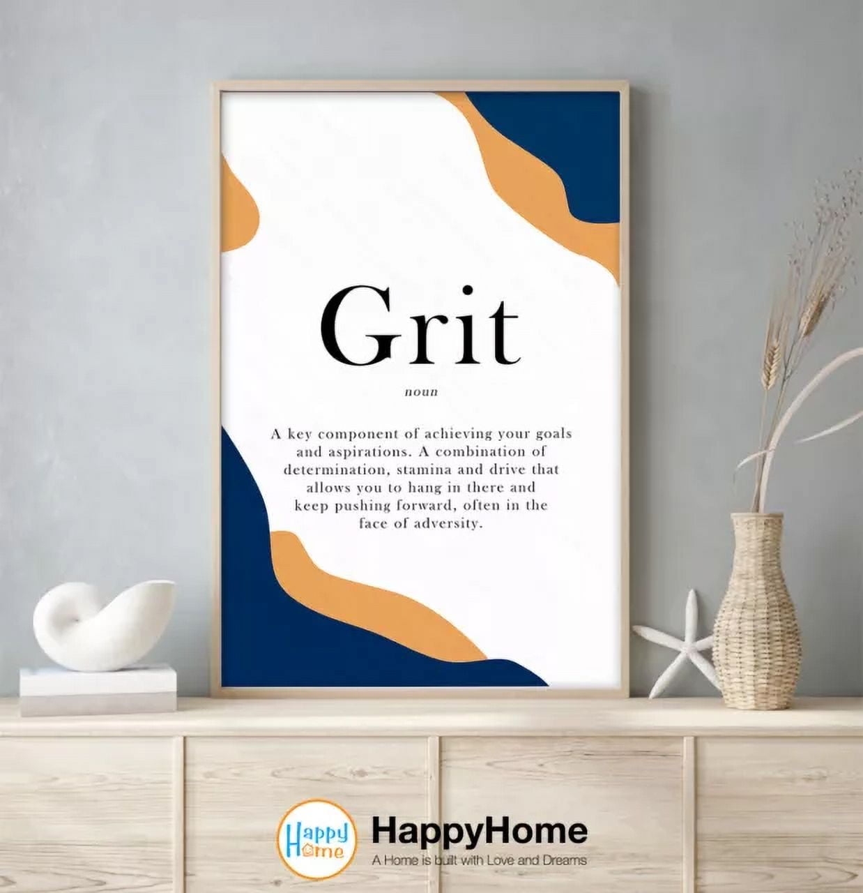 Kna Prints - Grit Definition Poster Motivational Inspirational Wall Art ...