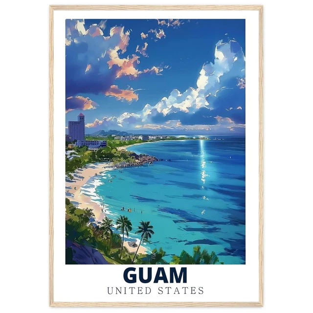 Kna Prints - Guam Travel Art Tumon Bay Poster Captivating Island Print ...