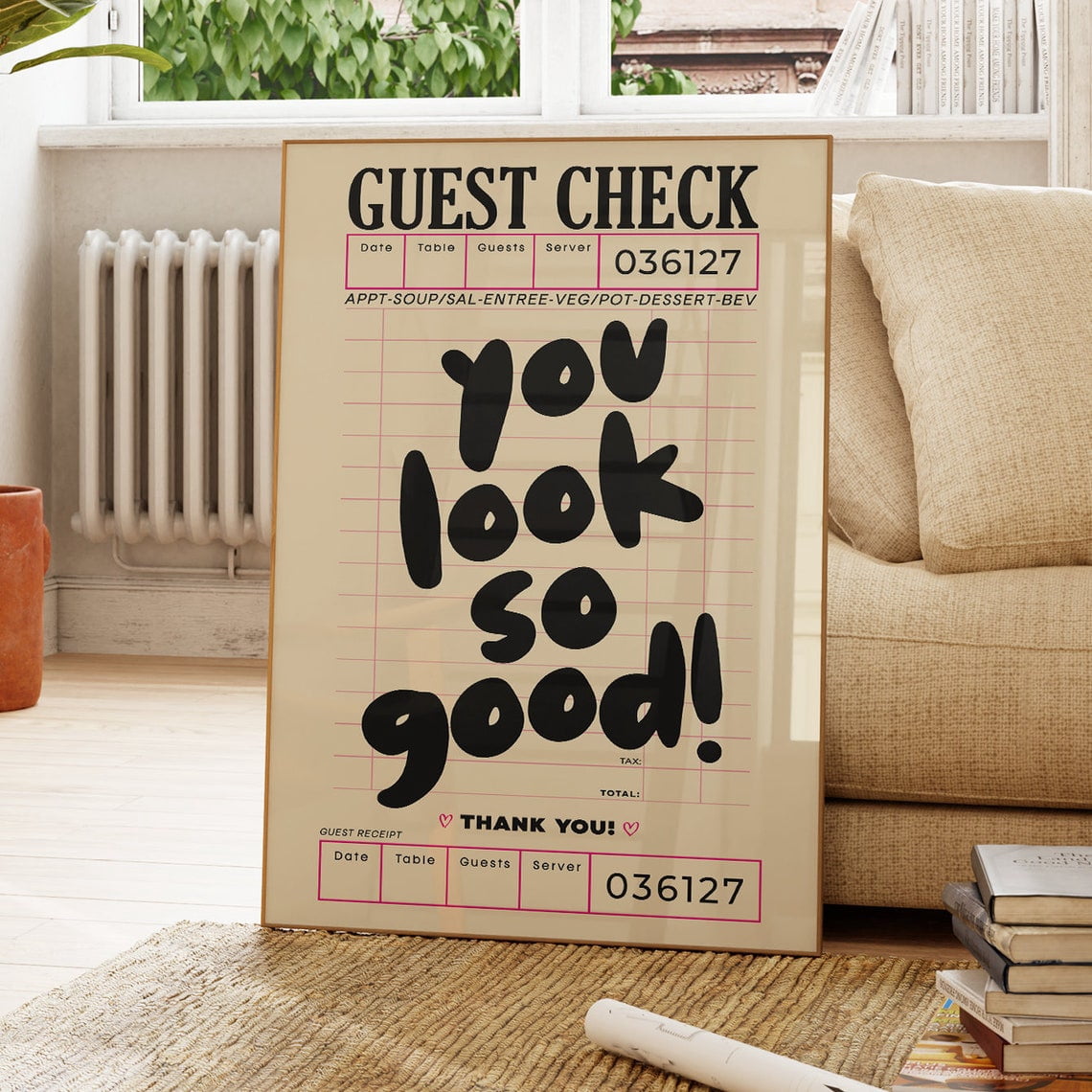 Kna Prints - Guest Check Prints Trendy Wall Art Neutral Tan Black ...