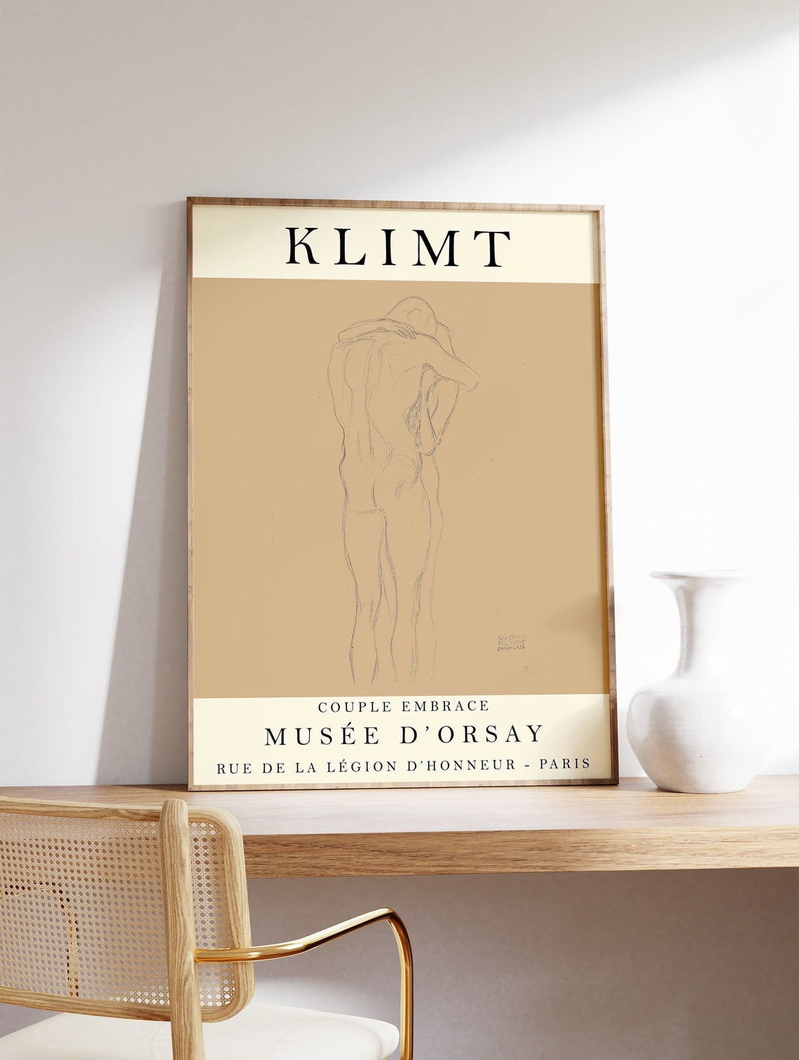 Kna Prints - Gustav Klimt Exhibition , Couple Embrace, Vintage Art ...