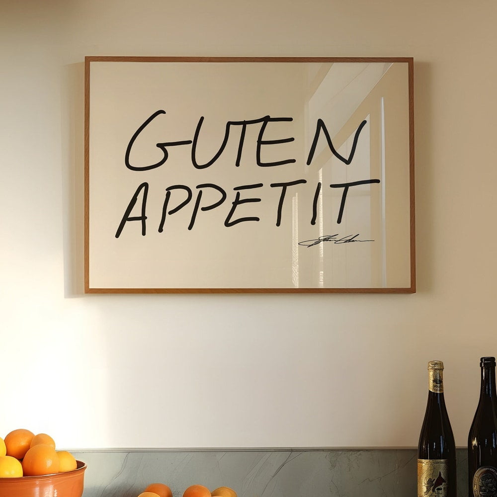 Kna Prints - Guten Appetit Horizontal Print, Mid Century Print ...