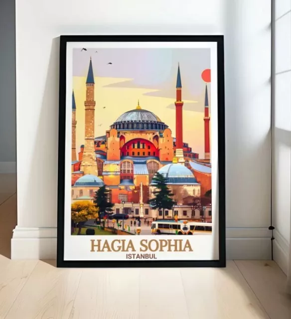 Kna Prints - Hagia Sophia Poster - Istanbul Travel Poster For Home ...