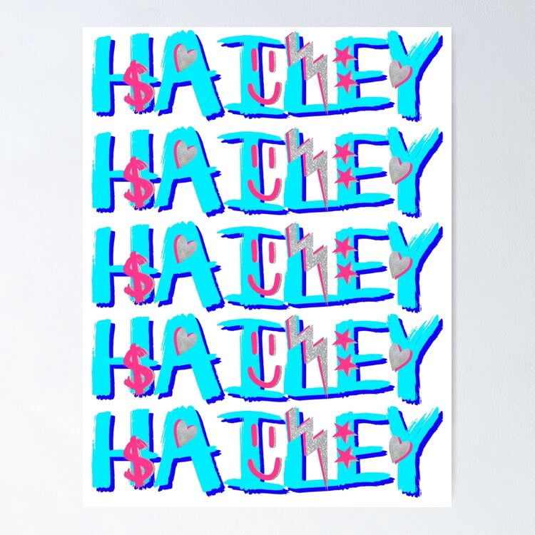 Kna Prints - Hailey Name Poster, UNFRAMED-8x12 - Walmart.com