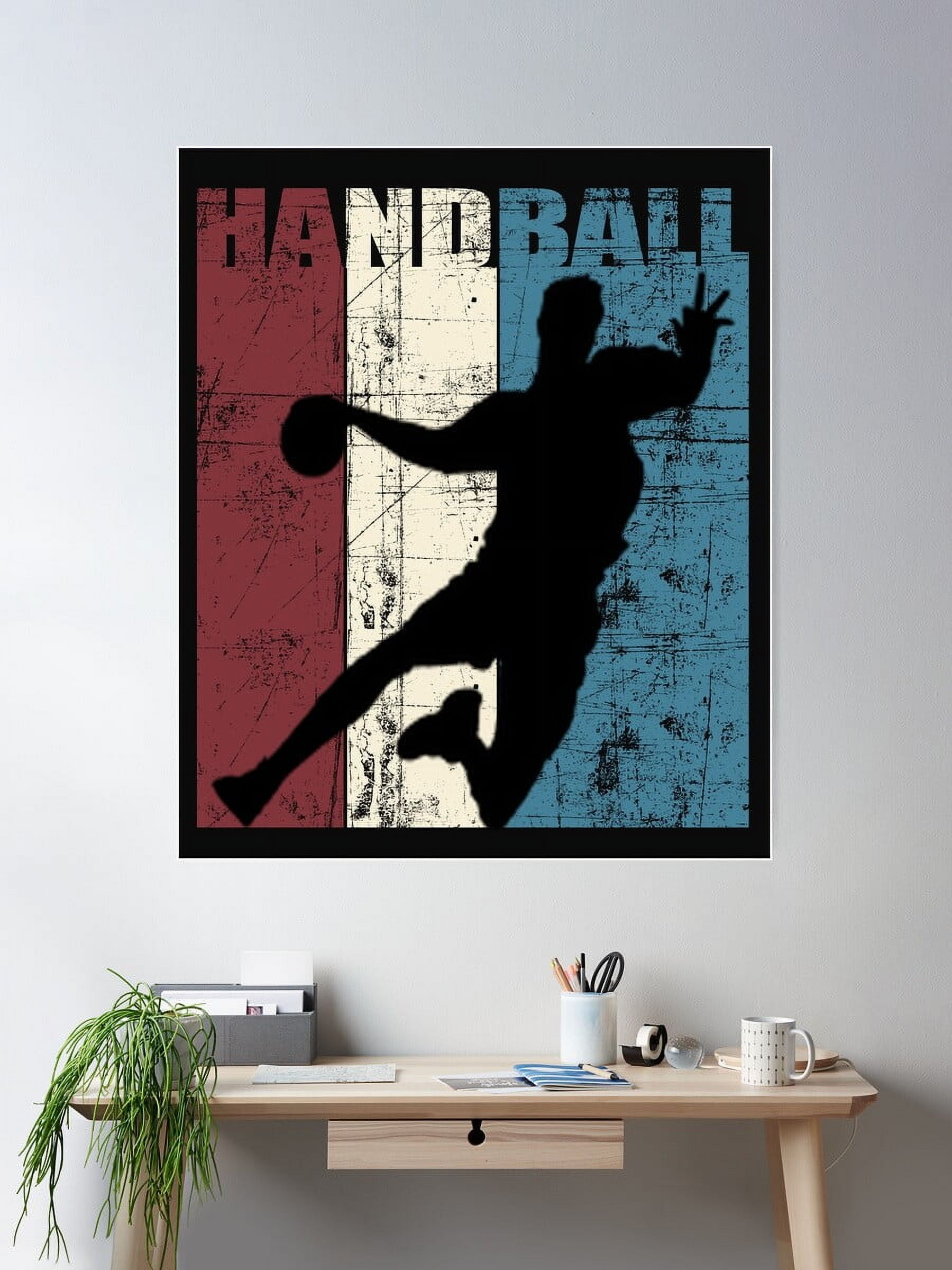 Kna Prints - Handball Gift Handball Vintage Handball Player Distressed ...