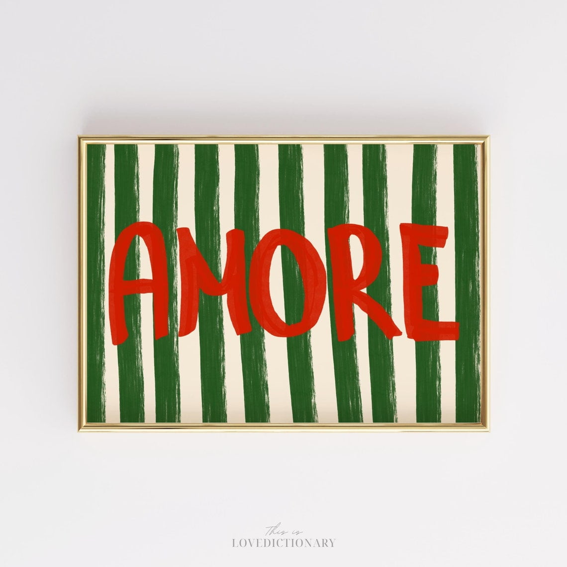 Kna Prints - Handwritten Amore Wall Art, Bold Hand Lettered Quote Print ...