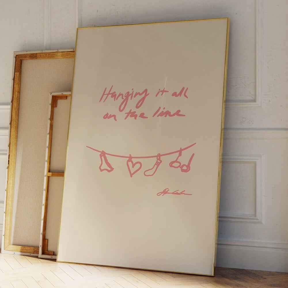 Kna Prints - Hanging It On The Line Print, Mid Century Print, Coquette ...