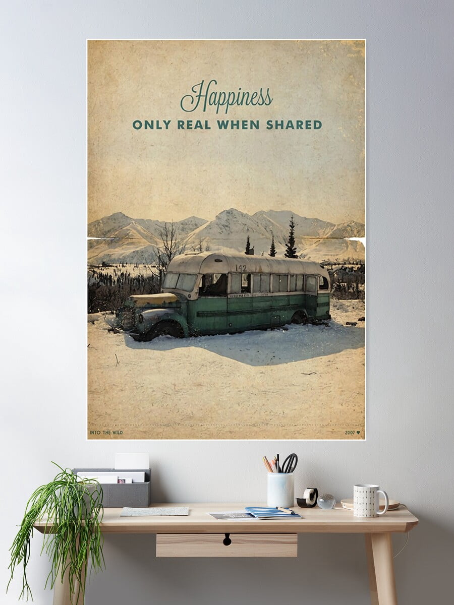 Kna Prints - Happiness - Only Real When Shared Poster Wall Art, Modern ...