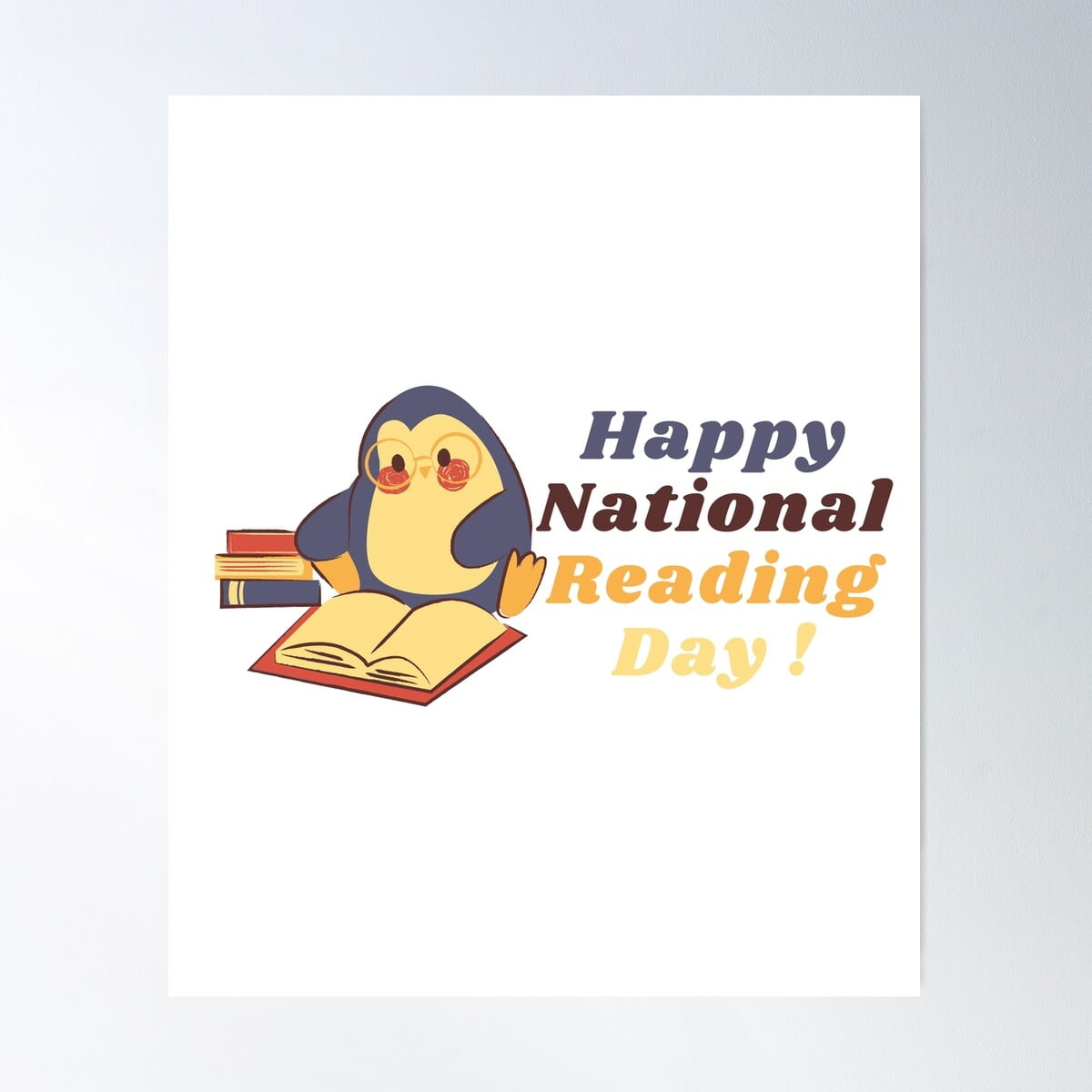 Kna Prints - Happy National Reading Day ! Poster , UNFRAMED-12x18 ...
