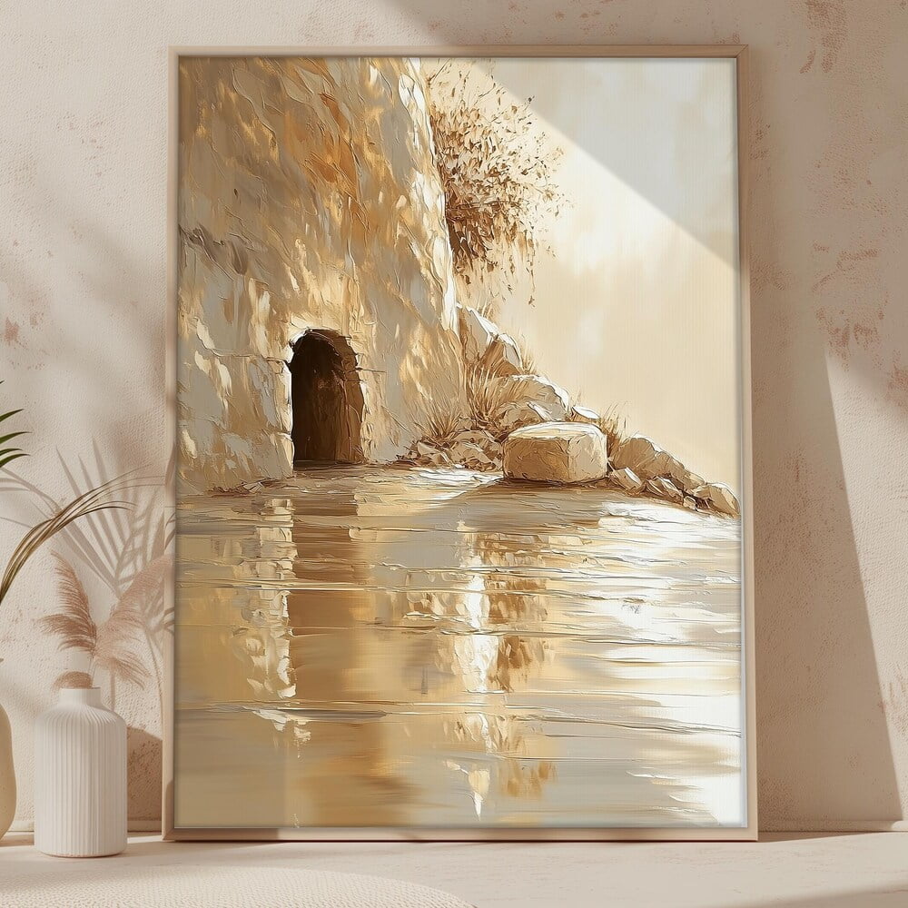Kna Prints - He Is Risen, Empty Tomb Wall Art, Jesus Print, Jesus Art ...