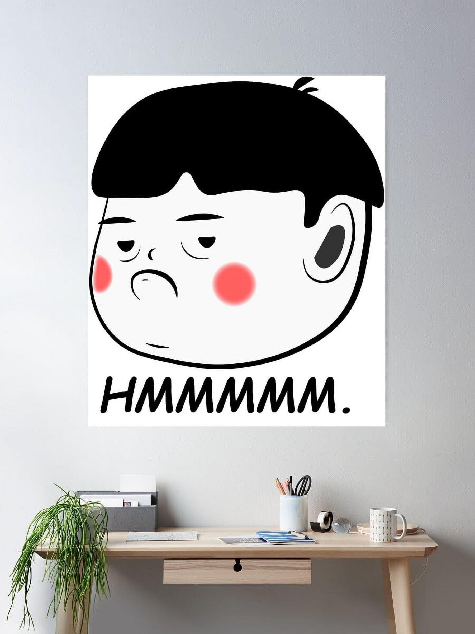 Kna Prints - Hefty Hefe (Black Hmmmm) Poster , UNFRAMED-16x24 - Walmart.com