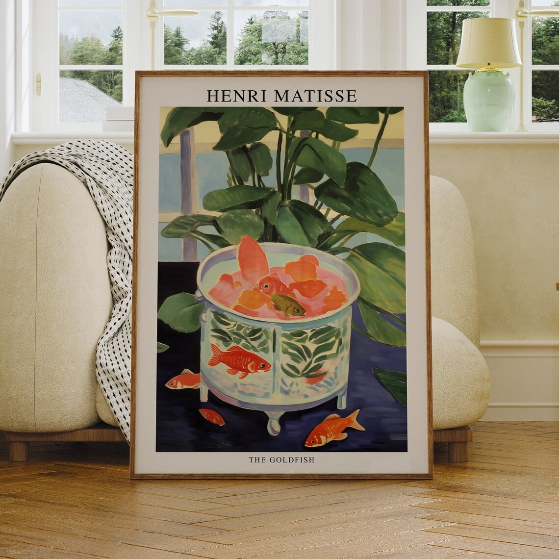 Kna Prints - Henri Matisse The Goldfish Print, Bold Abstract Aquatic ...