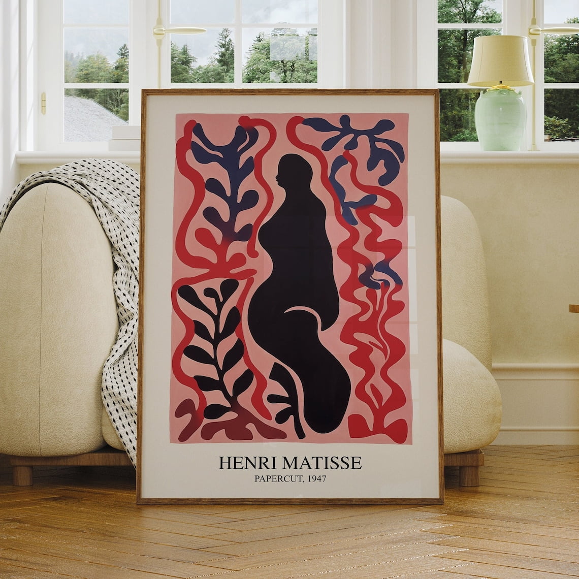 Kna Prints - Henri Matisse Papercut Print Abstract Red And Black Wall ...