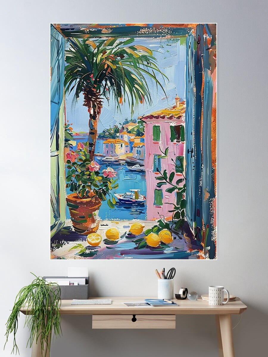 Kna Prints - Henri Matisse Style , Mediterranean, Open Window, Pastel ...