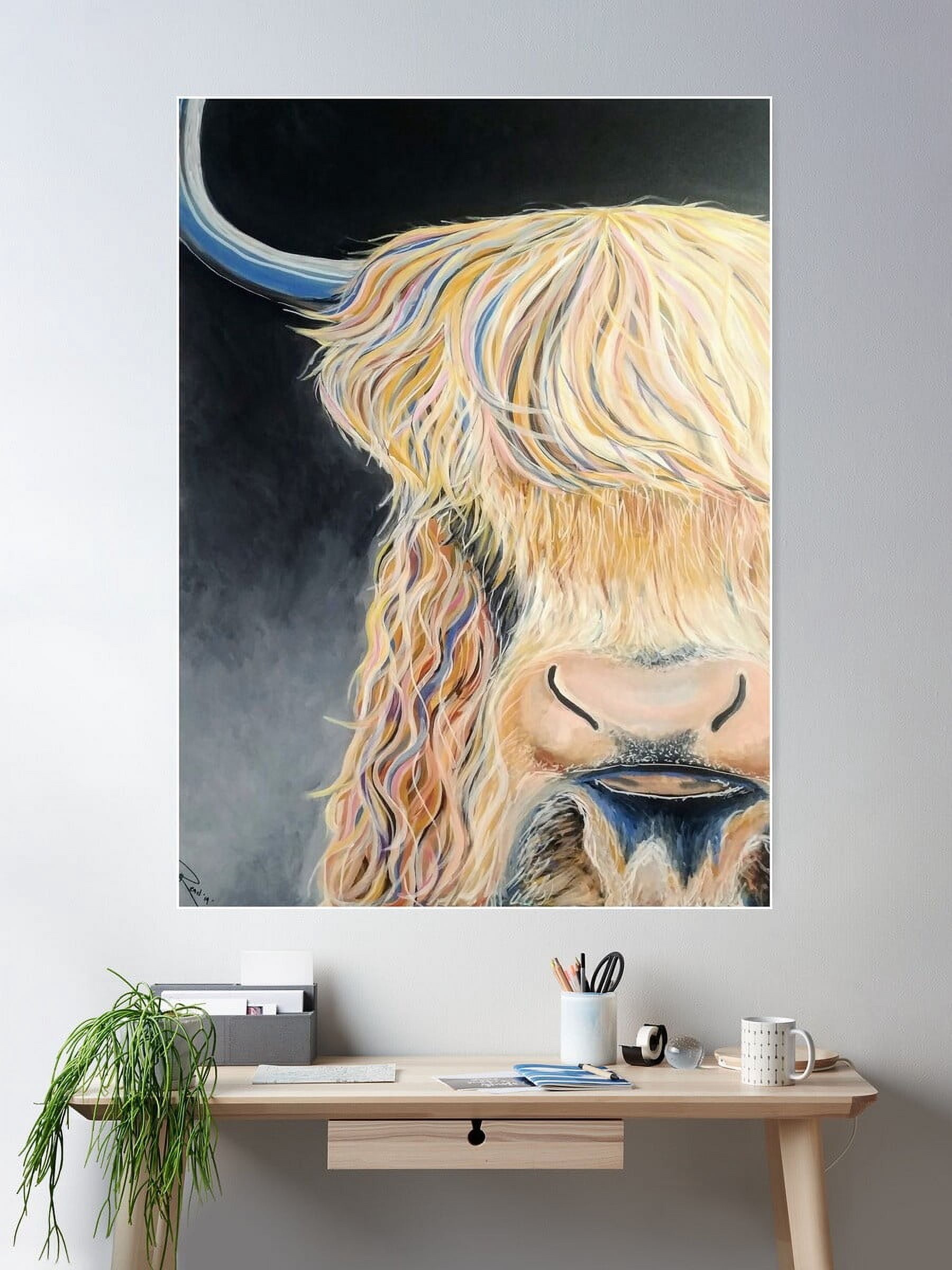 Kna Prints - Highland Moo Poster , UNFRAMED-24x36 - Walmart.com