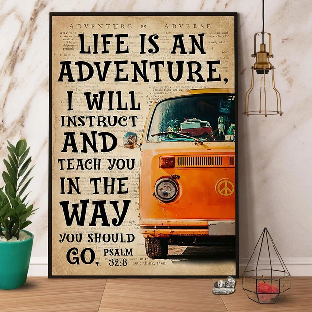 Kna Prints - Hippie Bus Life Is An Adventure I Will Instruct And Teach ...