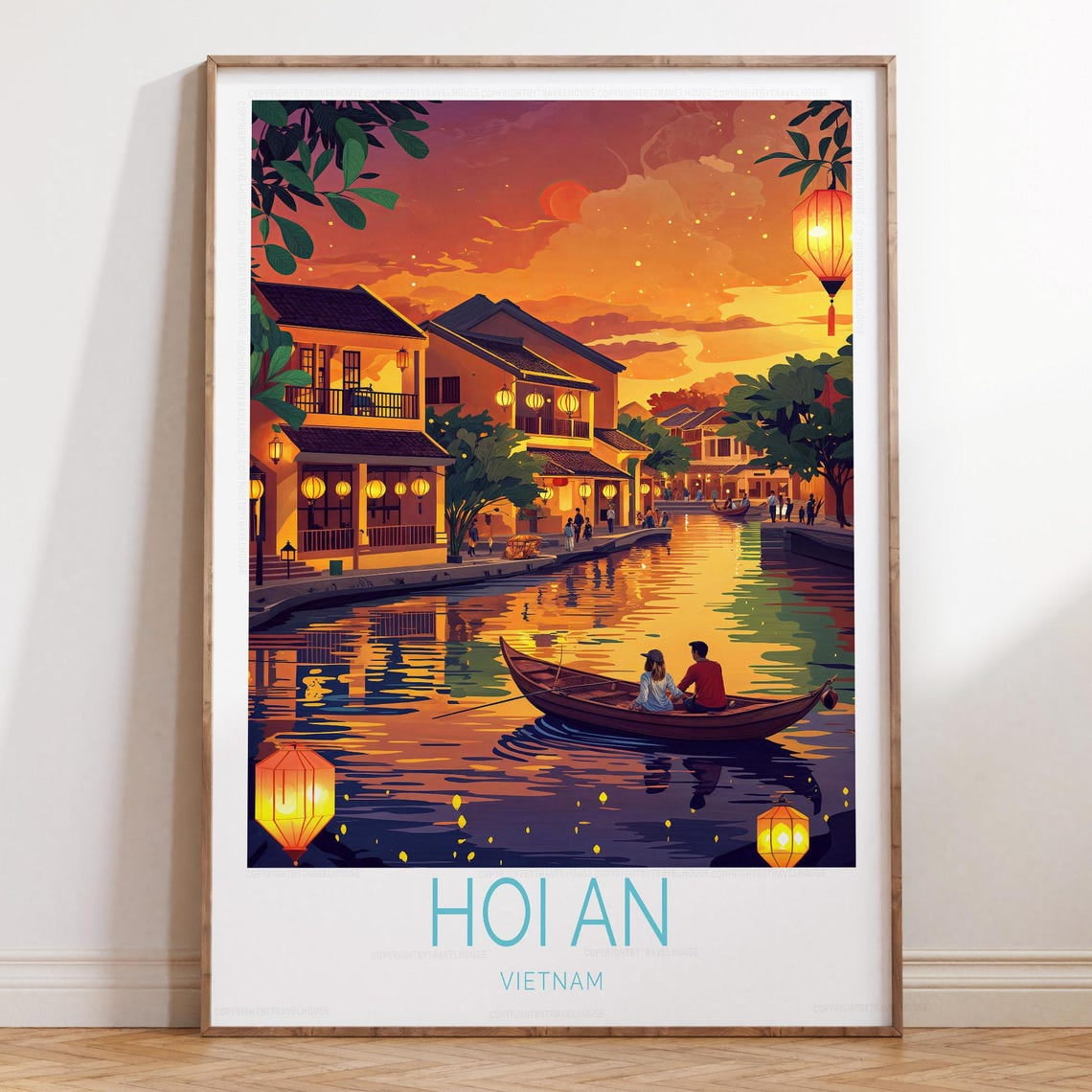 Kna Prints - Hoi An Vietnam Travel Poster, Hoi An City Wall Art ...