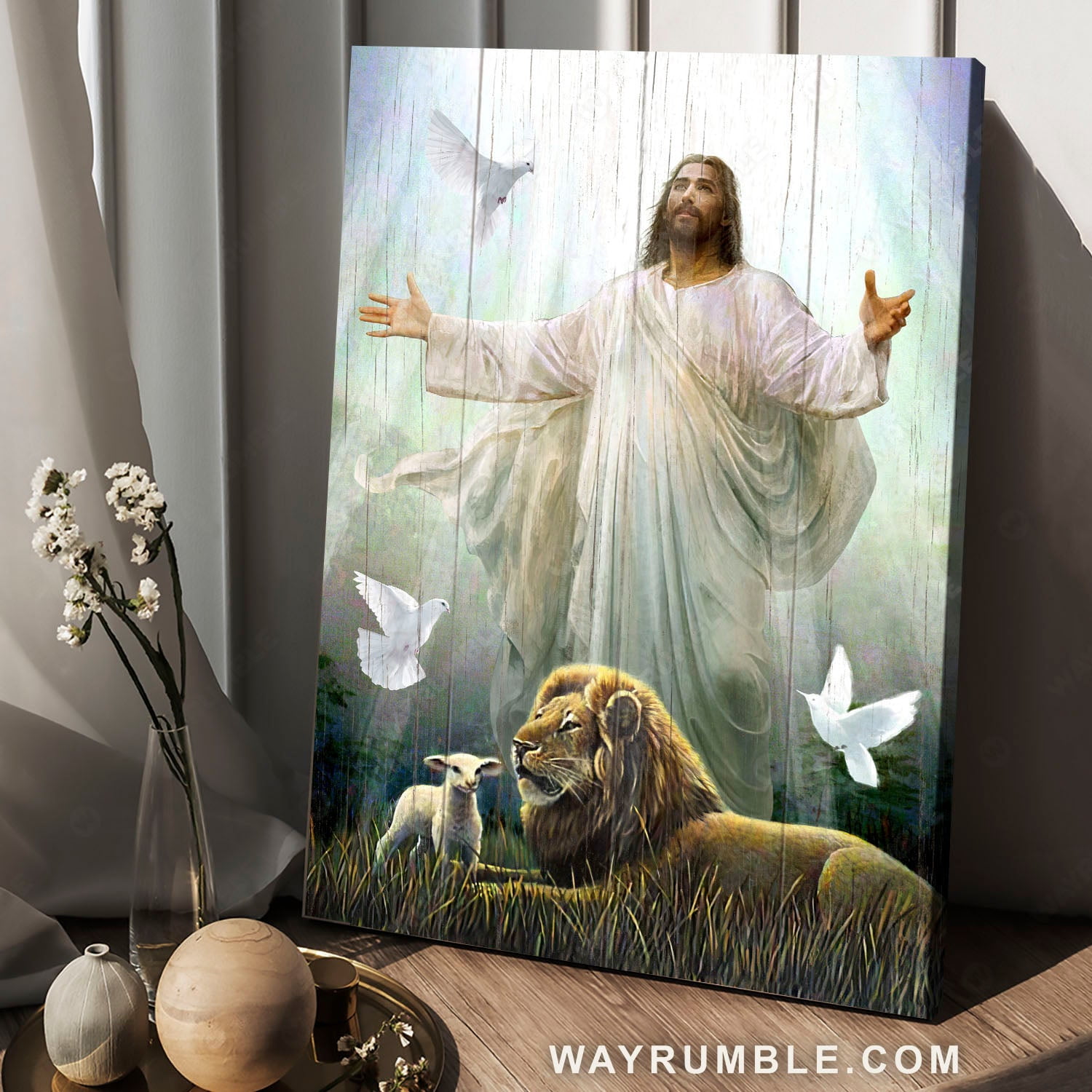 Kna Prints - Holy Spirit Dove, Jesus Painting, Lamb Of God, Lion Of ...