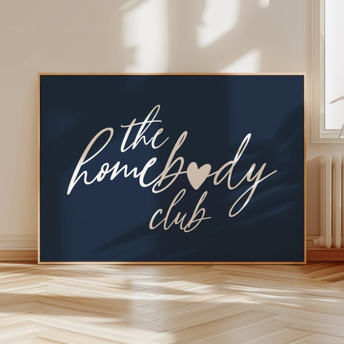 Kna Prints - The Homebody Club Print Minimalist Heart Poster, Cute ...