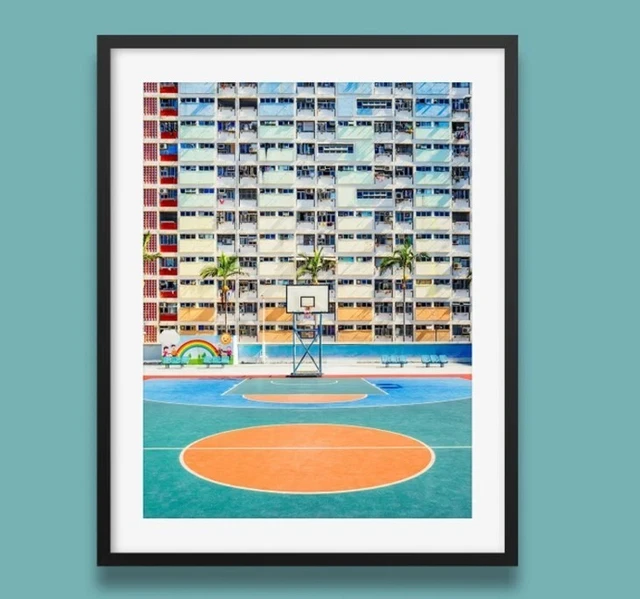 Kna Prints - Hong Kong Rainbow Building Print, Colourful Building ...