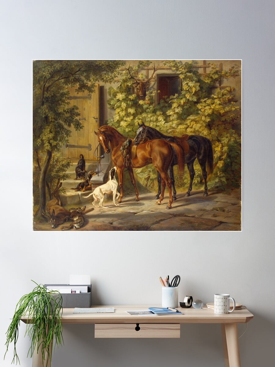 Kna Prints - Horses At The Porch Poster, UNFRAMED-8x12 - Walmart.com