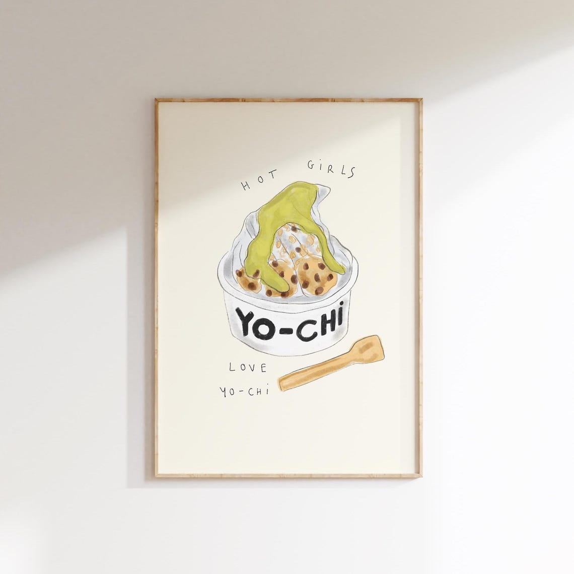 Kna Prints - Hot Girls Love Yochi Wall Print Food And Drink Artwork ...