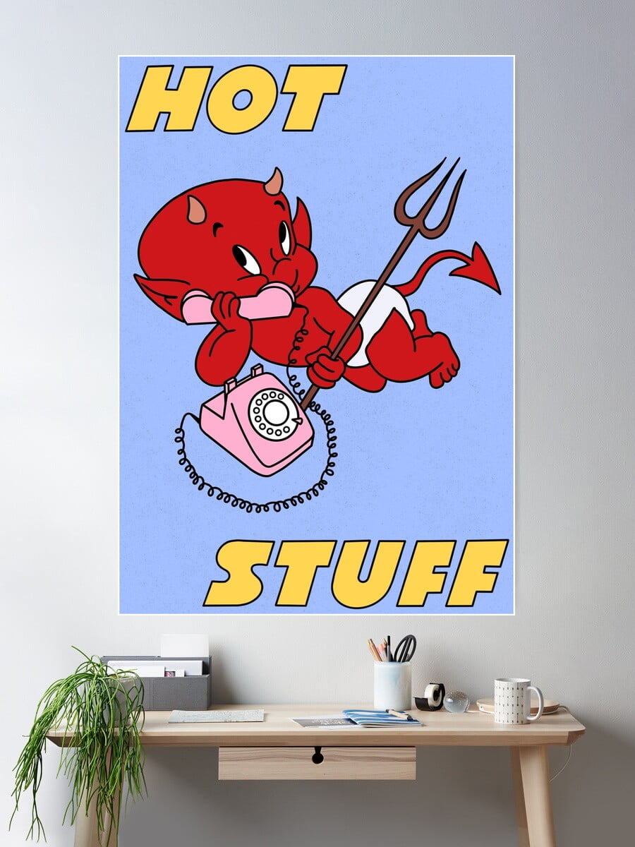 Kna Prints - Hot Stuff The Little Devil Poster Wall Art, Modern Wall ...