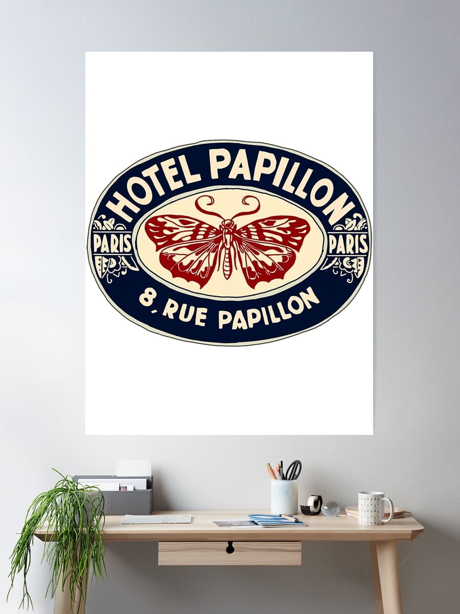 Kna Prints - Hotel Papillon Poster Wall Art, Modern Wall Decor For ...