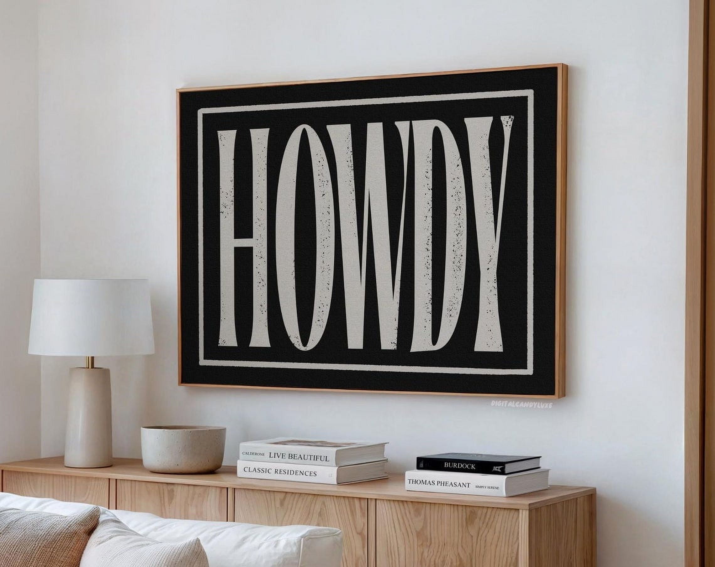 Kna Prints - Howdy Print Trendy Wall Art Prints And Posters Western ...