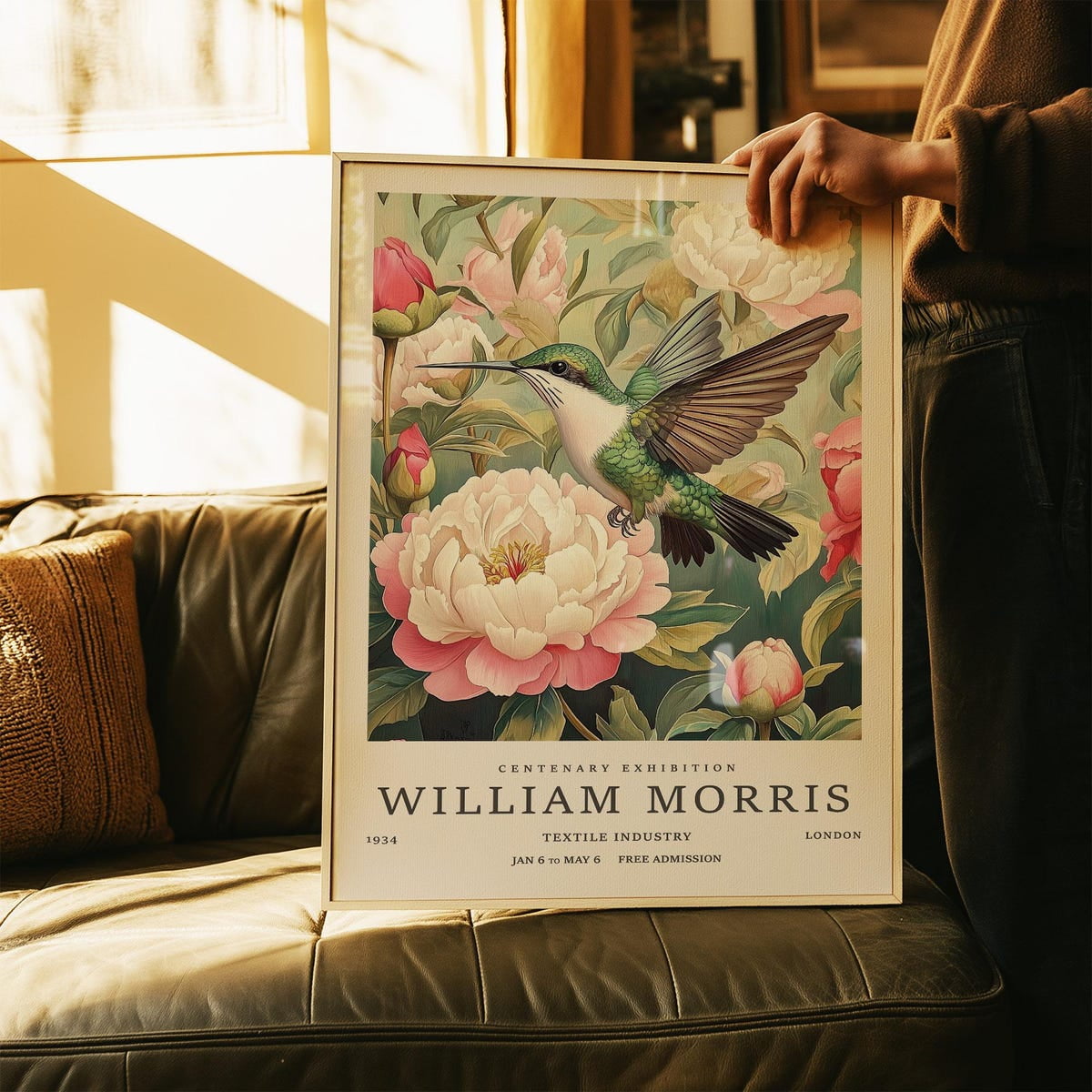 Kna Prints - Hummingbird Prints Vintage Style Botanical Bird Wall Art ...