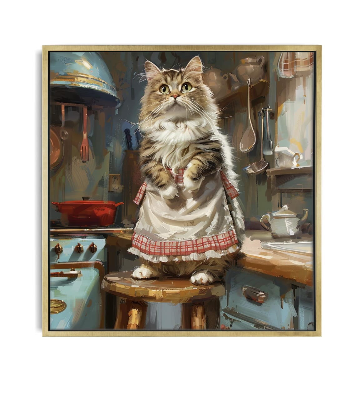 Kna Prints - Humorous Cat-Themed Kitchen Wall Art Print For Feline ...