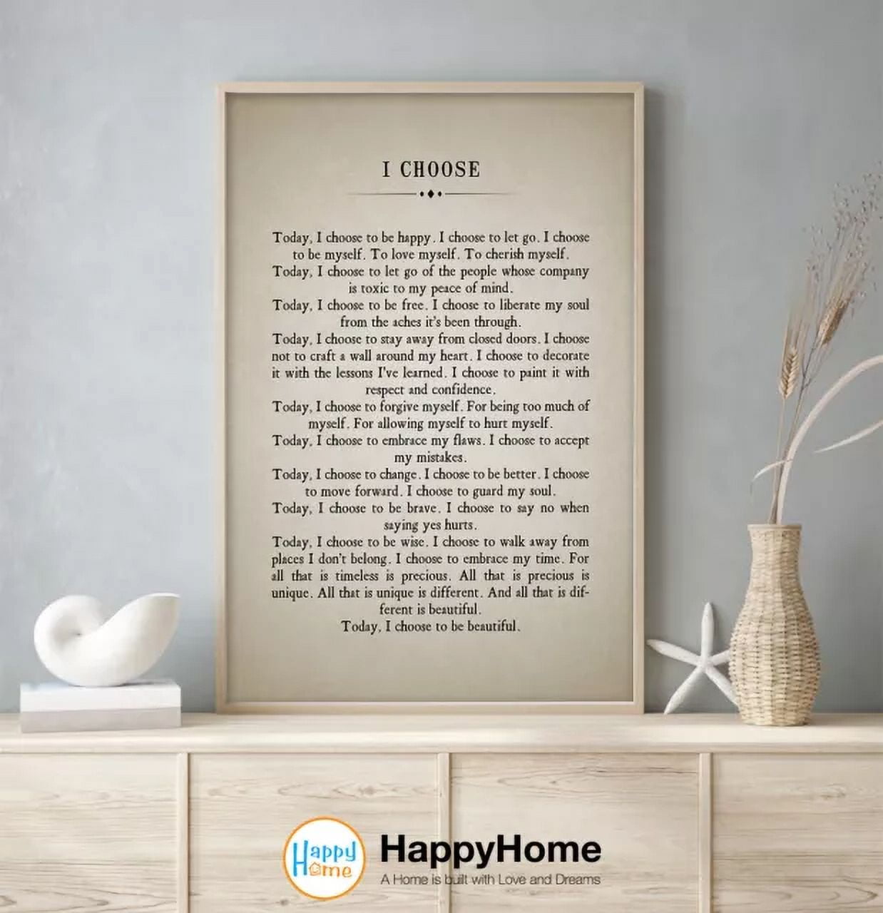 Kna Prints - I Choose Wall Art Motivational Quotes Inspirational Art ...