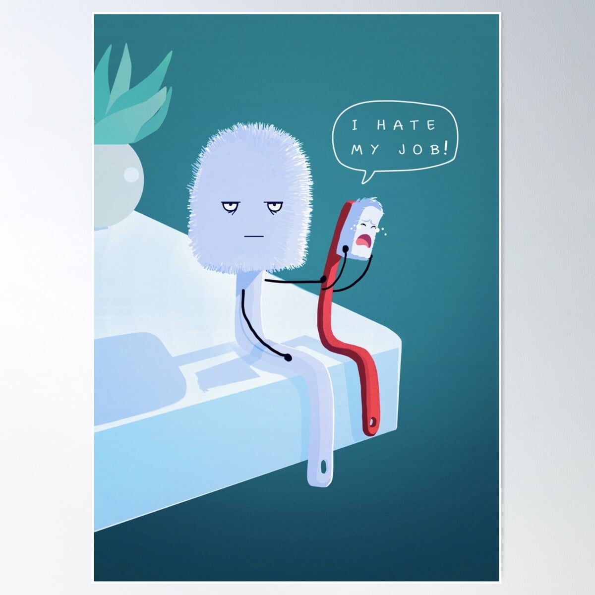 Kna Prints - I Hate My Job Poster Wall Art, Modern Wall Decor For ...