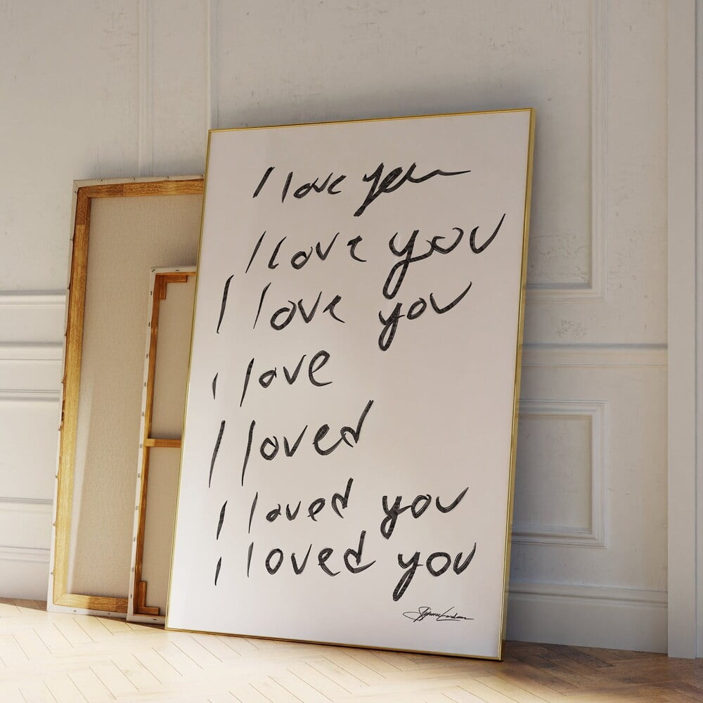 Kna Prints - I Love(D) You Print, Mid Century Modern, Aesthetic Wall ...