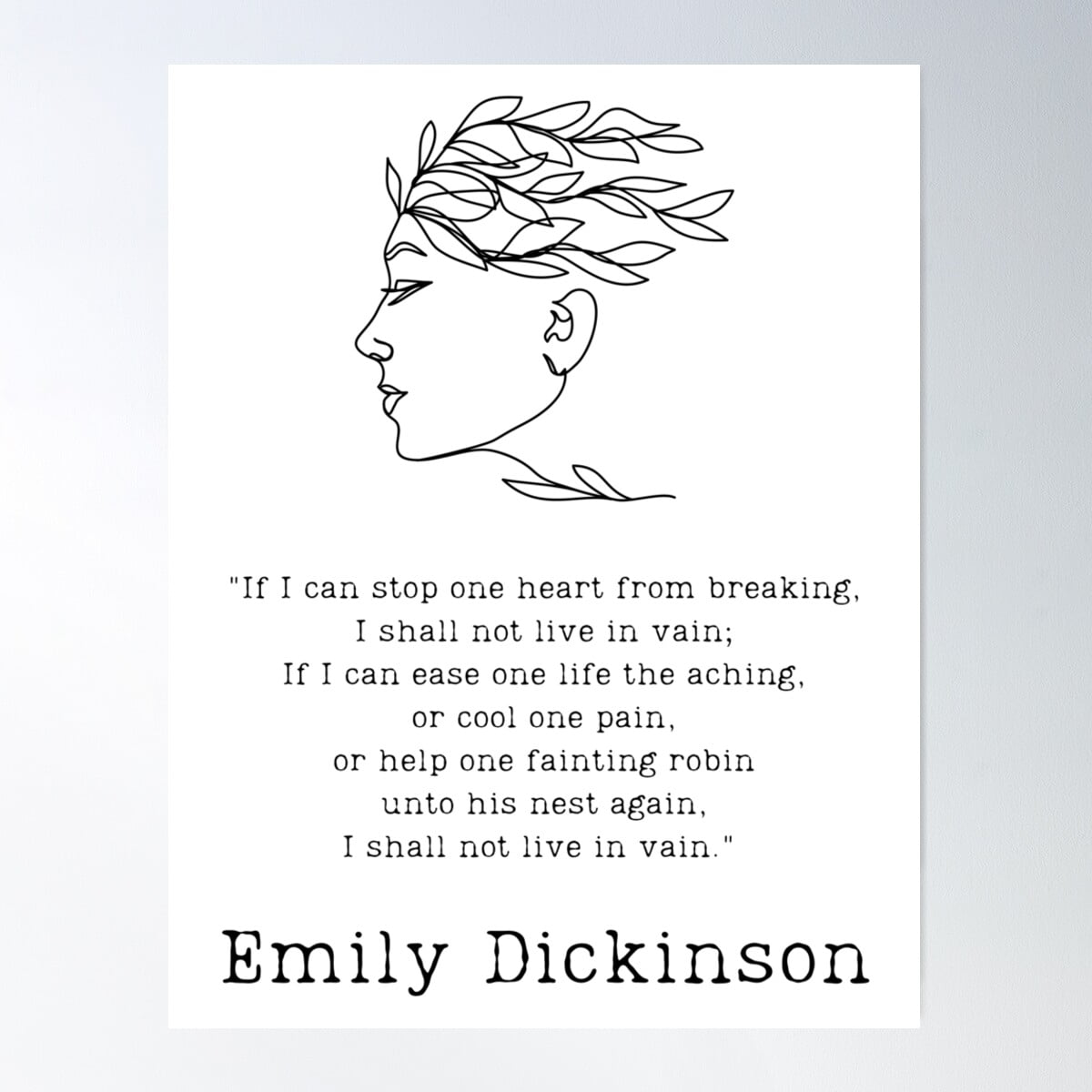 Kna Prints - I Shall Not Live In Vain Poster Wall Art, Modern Wall ...