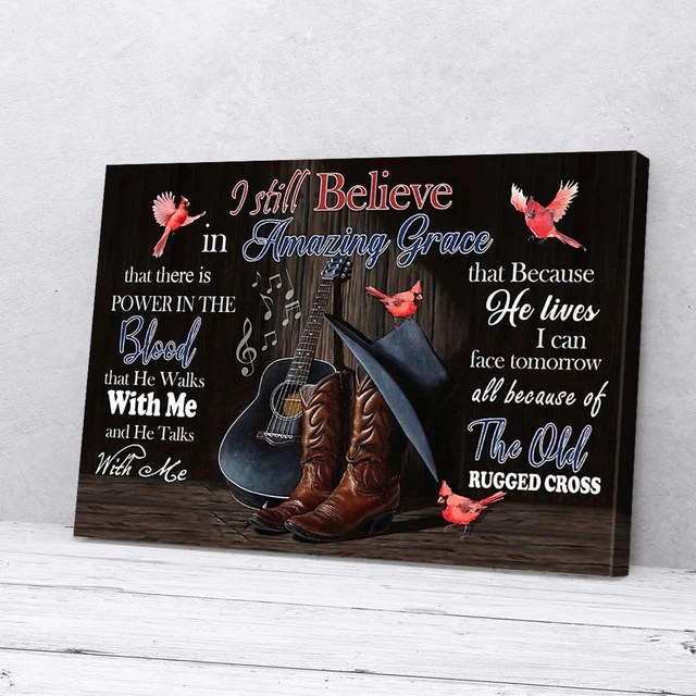 Kna Prints - I Still Believe In Amazing Grace Guitar Country Girl ...