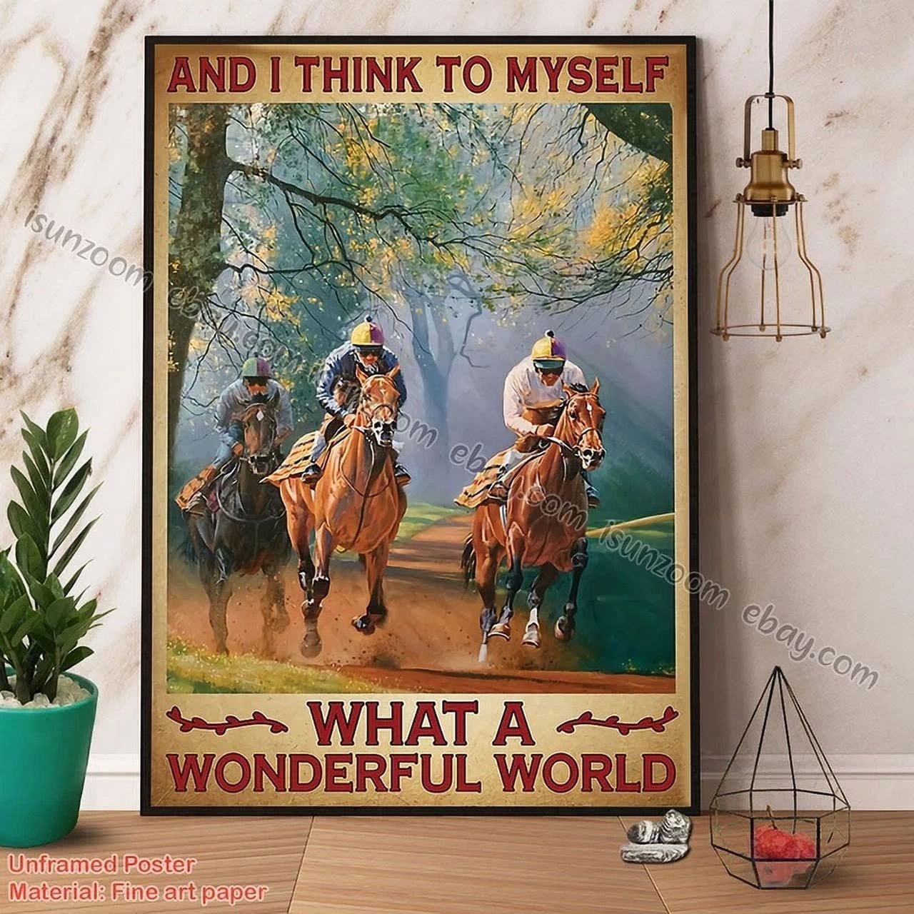 Kna Prints - And I Think To Myself What A Wonderful World Horse Rider ...