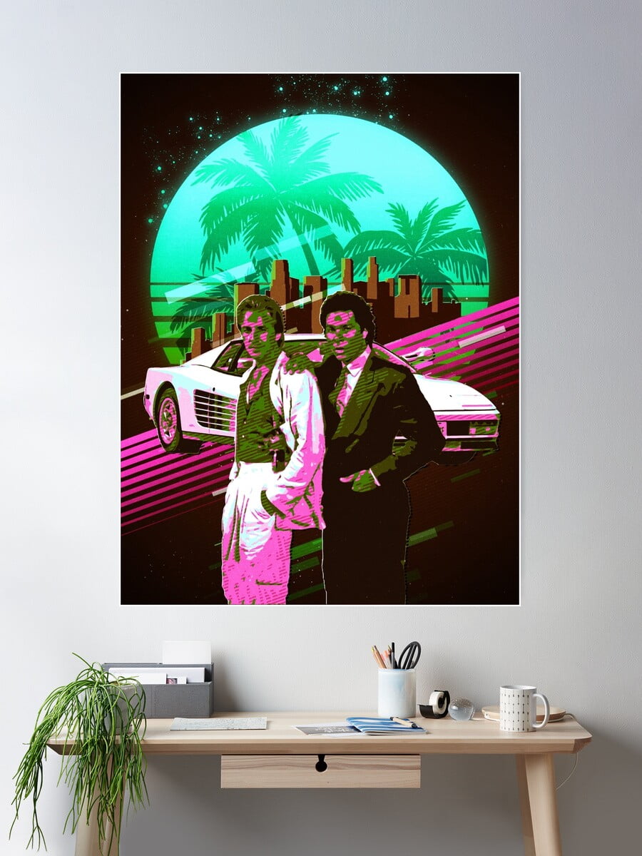 Kna Prints - Iconic Tv Art: Miami Vice Print Featuring Don Johnson And ...