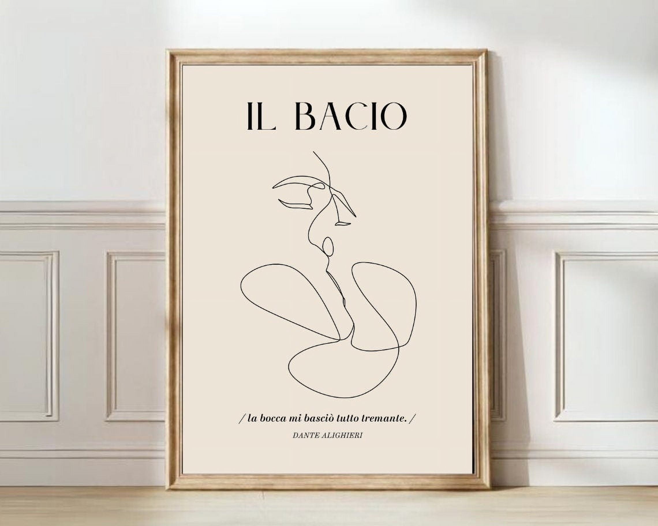 Kna Prints - Il Bacio Print Abstract Kiss Print One Line Kiss Print ...