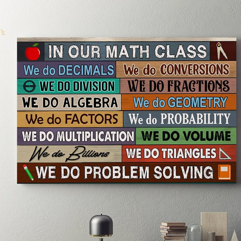 Kna Prints - In Our Math Class We Do Decimals Poster, Math Poster, Back ...