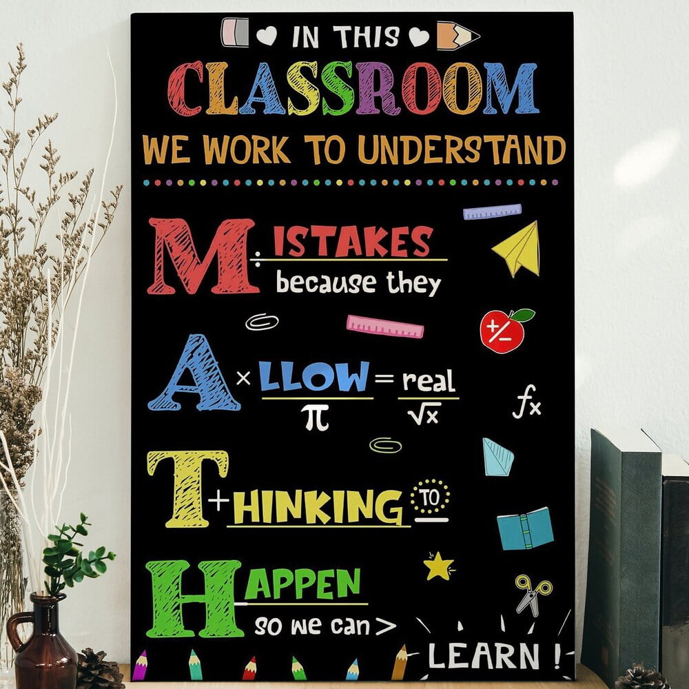 Kna Prints - In This Classroom, We Work To Understand, Mistakes Because ...