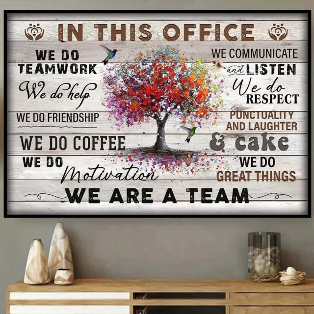 Kna Prints - In This Office We Do Teamwork Communicate Listen Respect We Are A Team Poster - Kir ...